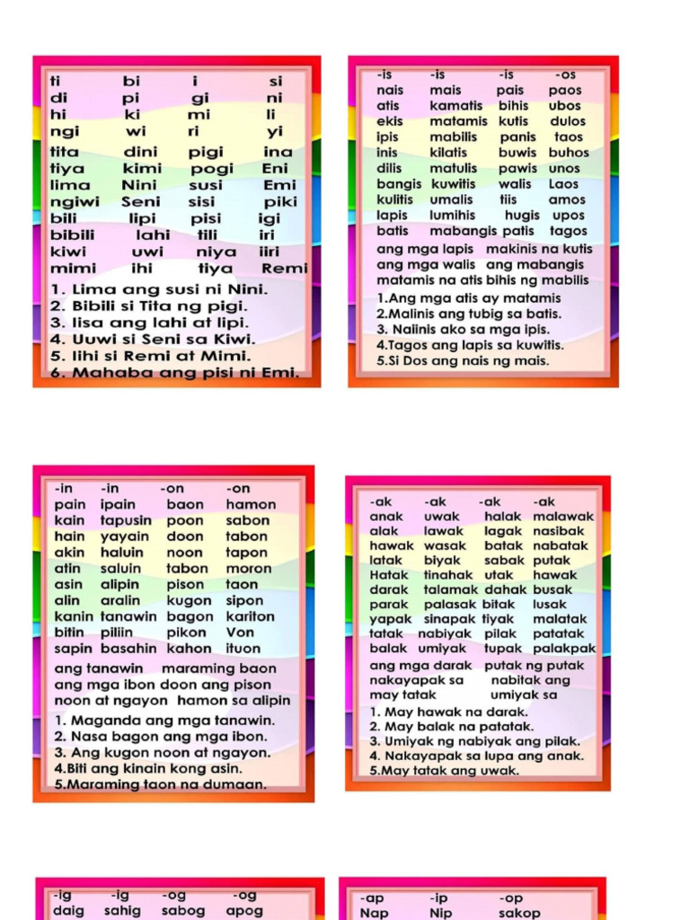 Tagalog Reading Materials | PDF