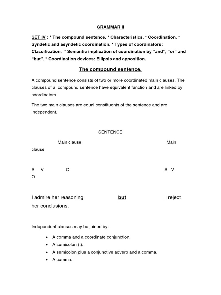 Set 4 Coordination | PDF | Subject (Grammar) | Semantics