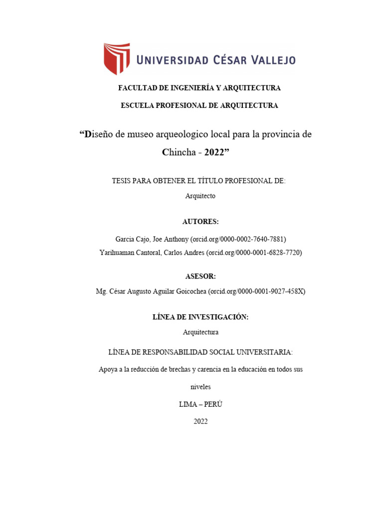 Garcia CJA-Yarihuaman CCA-SD | PDF | Museo | Perú