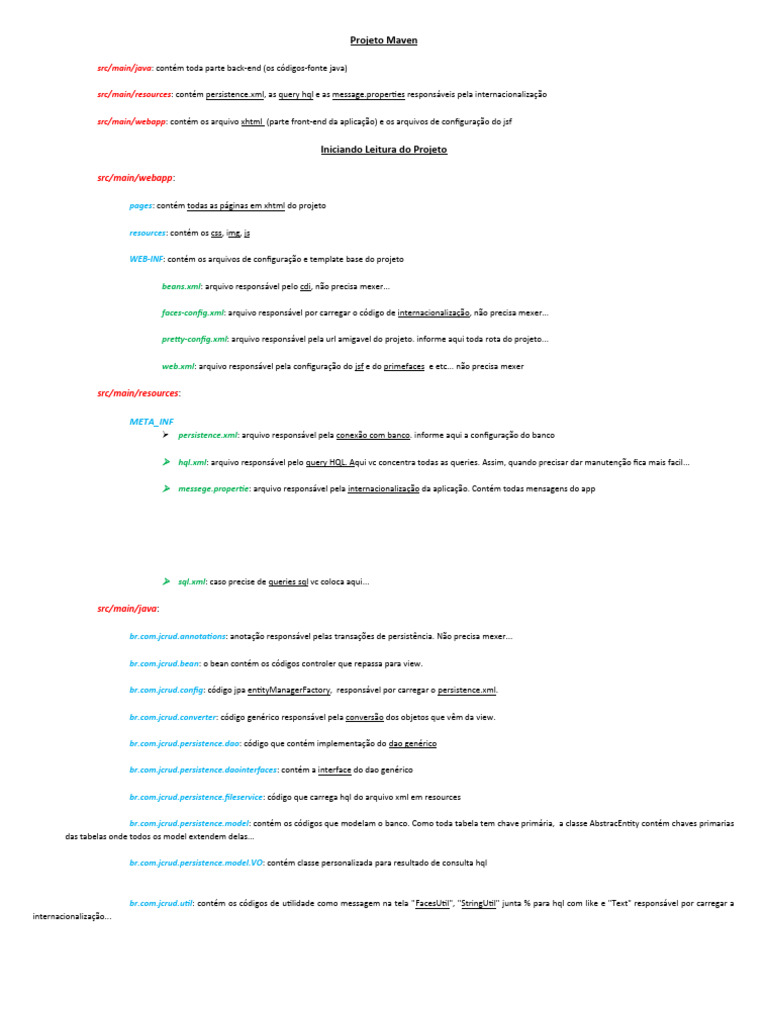 Estrutura Padrão de Um Projeto Maven para Imprimir | PDF | XML | SQL Estrutura Padrão de Um Projeto Maven para Imprimir | PDF | XML | SQL