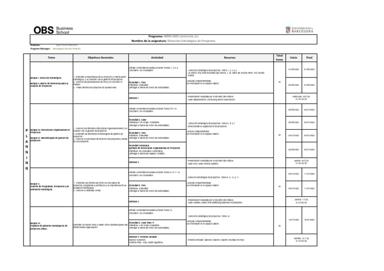 MPM DEP Planning | PDF