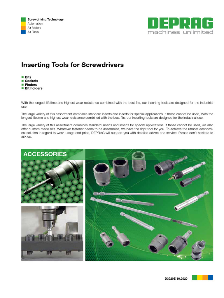 Inserting Tools For Screwdrivers D3320 en | PDF | Screw | Manufactured ...