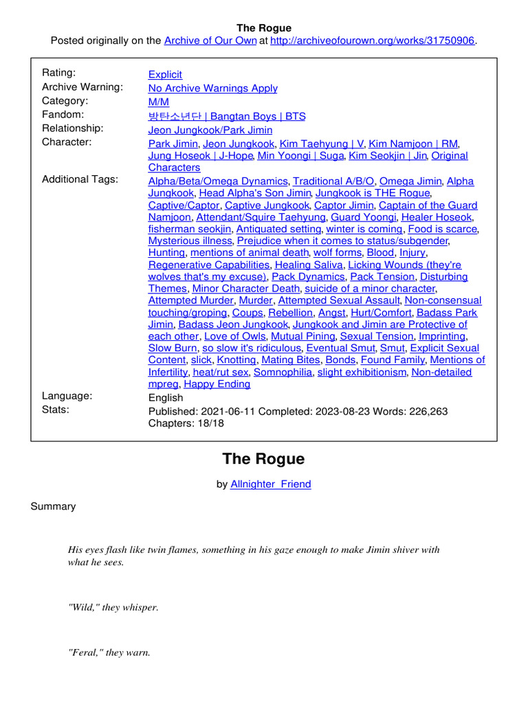 The Rogue | PDF | Deer