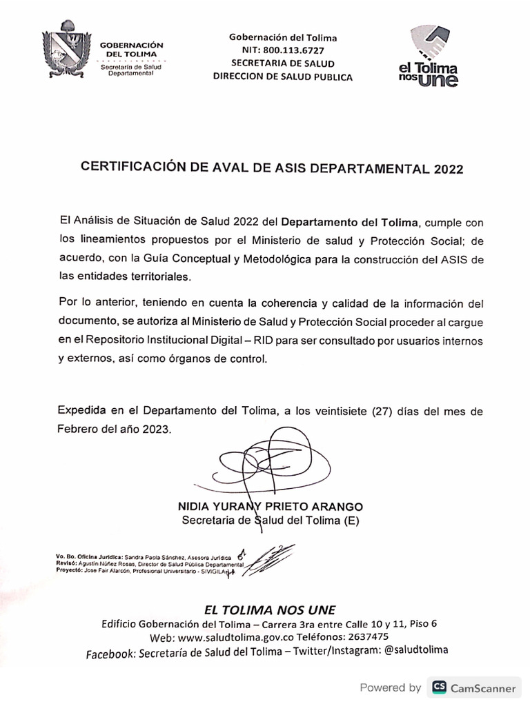 ASIS 2022 - Tolima VD | PDF