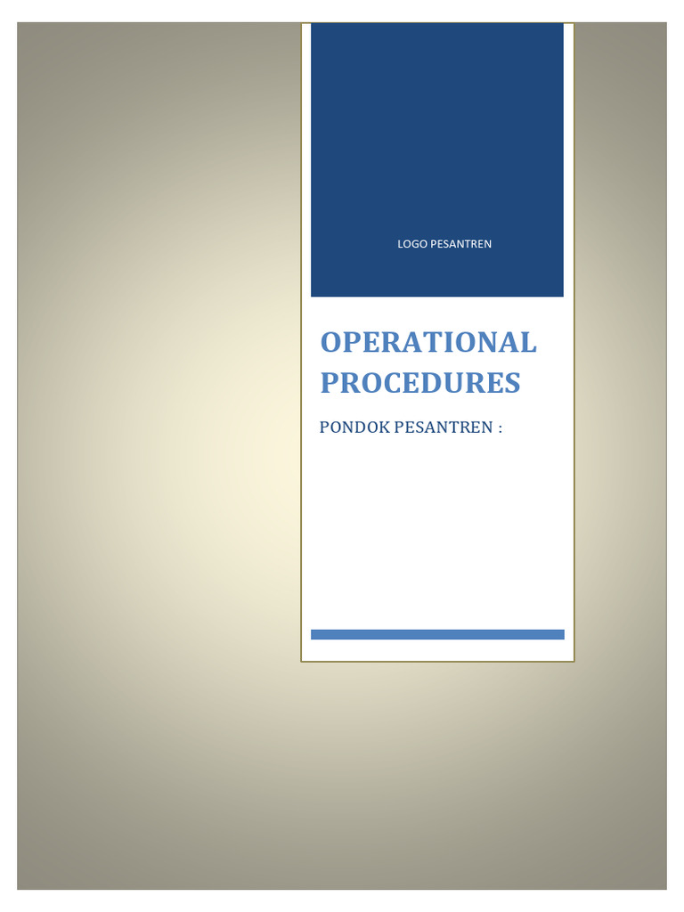 Operational Procedures Sekolah | PDF | Karier & Perkembangan | Bisnis