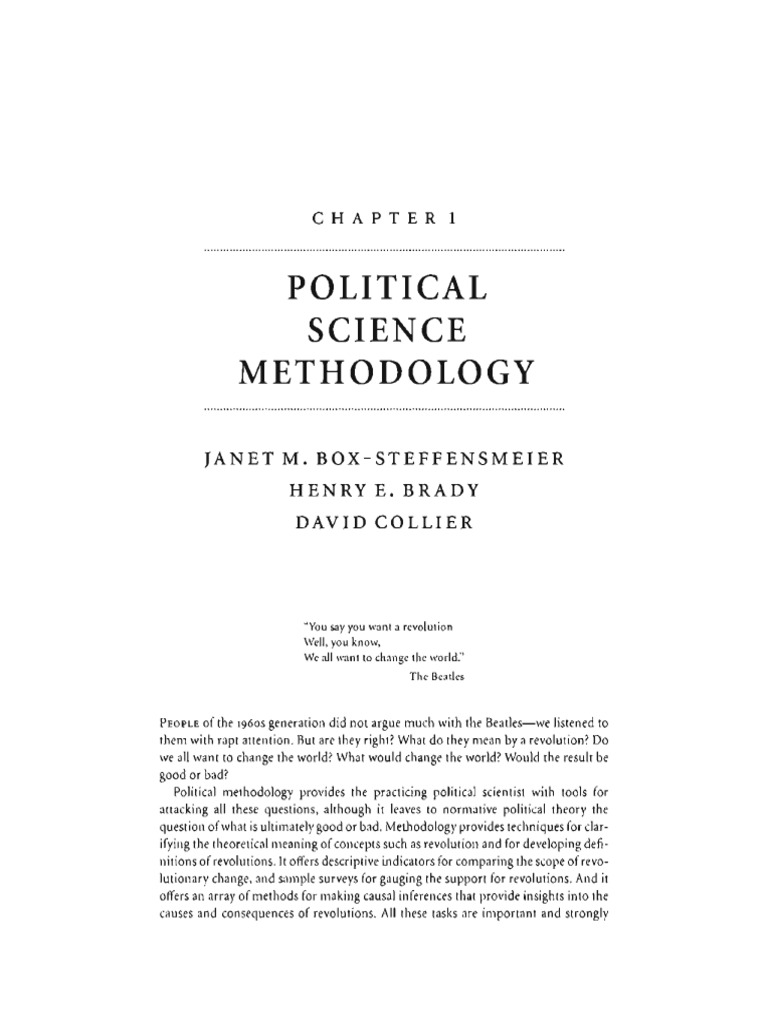 The Oxford Handbook of Political Methodology - Introduction | PDF