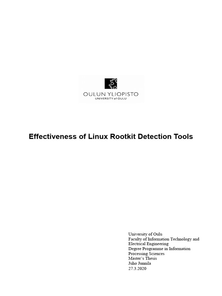 Effectiveness of Linux Rootkit Detection Tools | PDF | Library (Computing) | Operating System