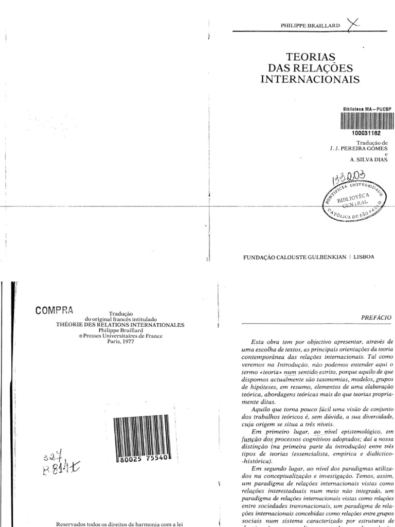 BRAILLARD Phillipe TEorias Das Relac o e | PDF