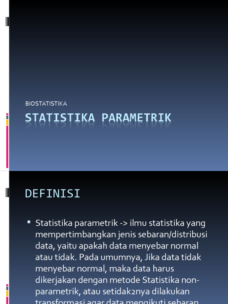 Statistika Parametrik | PDF | Pengembangan Diri