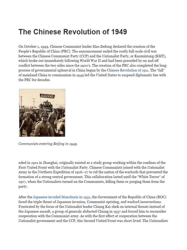 Chinese Revolution of 1911 | PDF | Kuomintang | Chinese Civil War