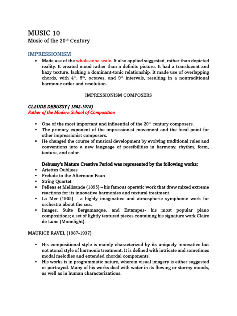 Music 10 Reviewer. Quarter 1 | PDF | Electronic Music | Harmony