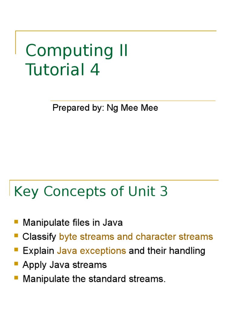 Computing II Tutorial 4: Prepared By: NG Mee Mee | PDF | Queue (Abstract Data Type) | Array Data ...