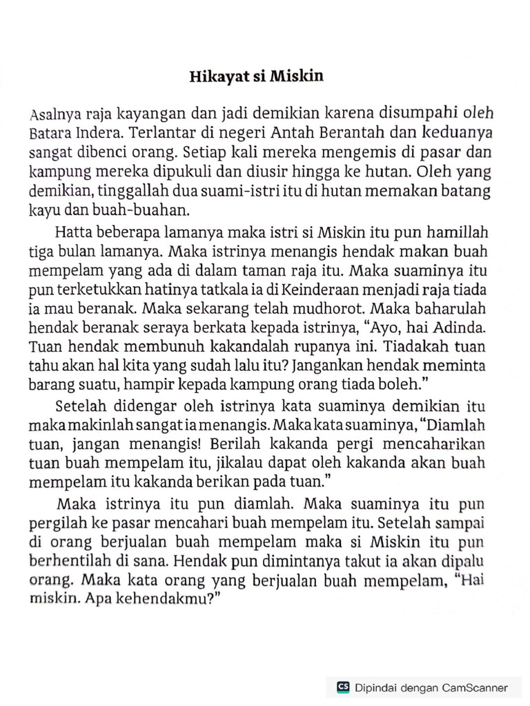Hikayat Si Miskin | PDF