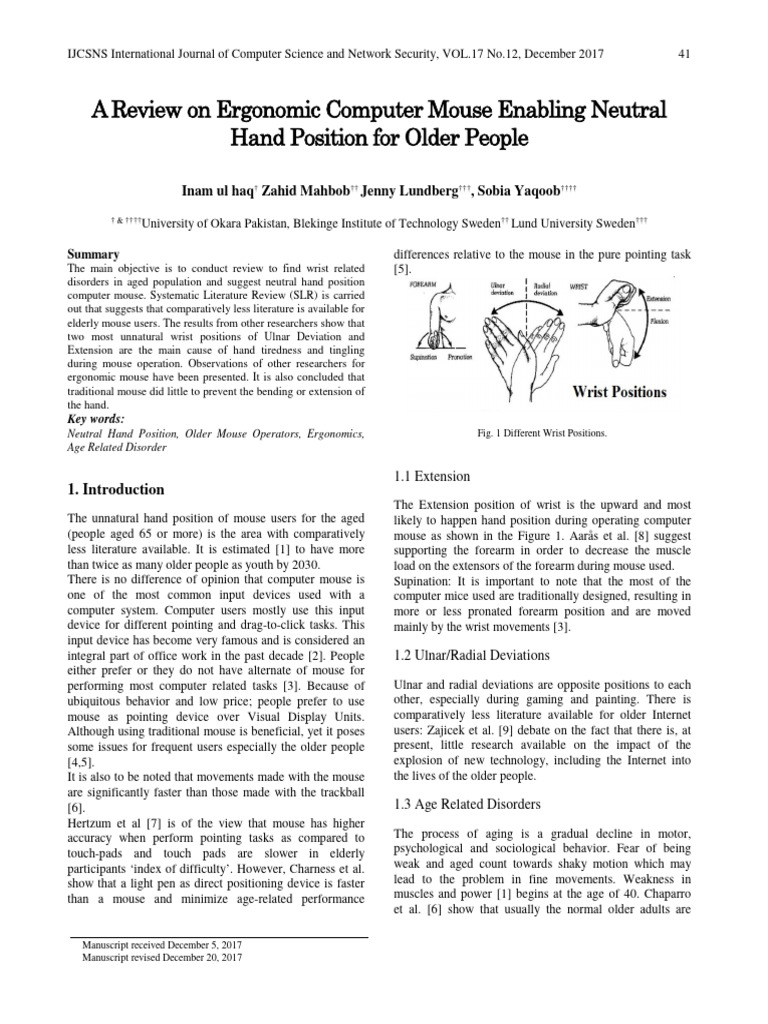 1-A Review On Ergonomic Computer Mouse Enabling Neutral Hand Position ...