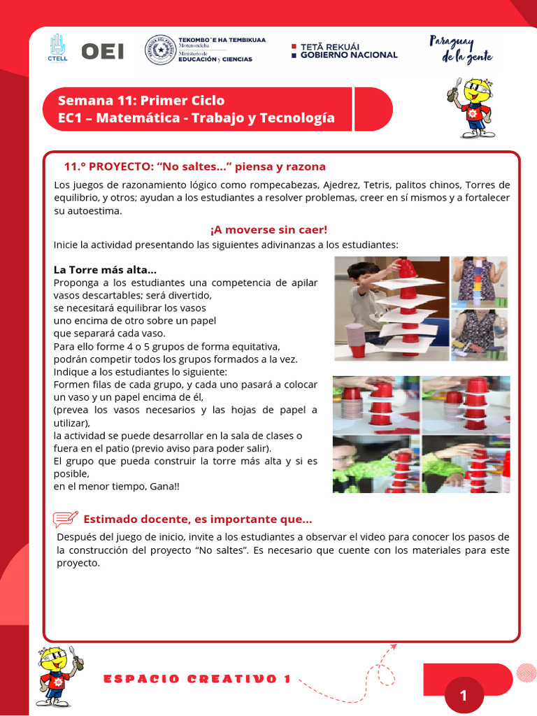 S11 1.º C E1 No Saltes Piensa y Razona | PDF