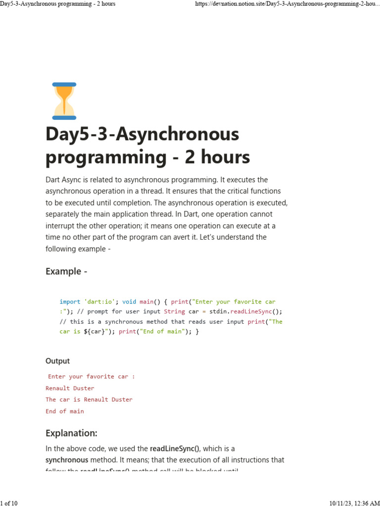 Day5-3-Asynchronous Programming - 2 Hours - 080220 | PDF | Input/Output | Web Server