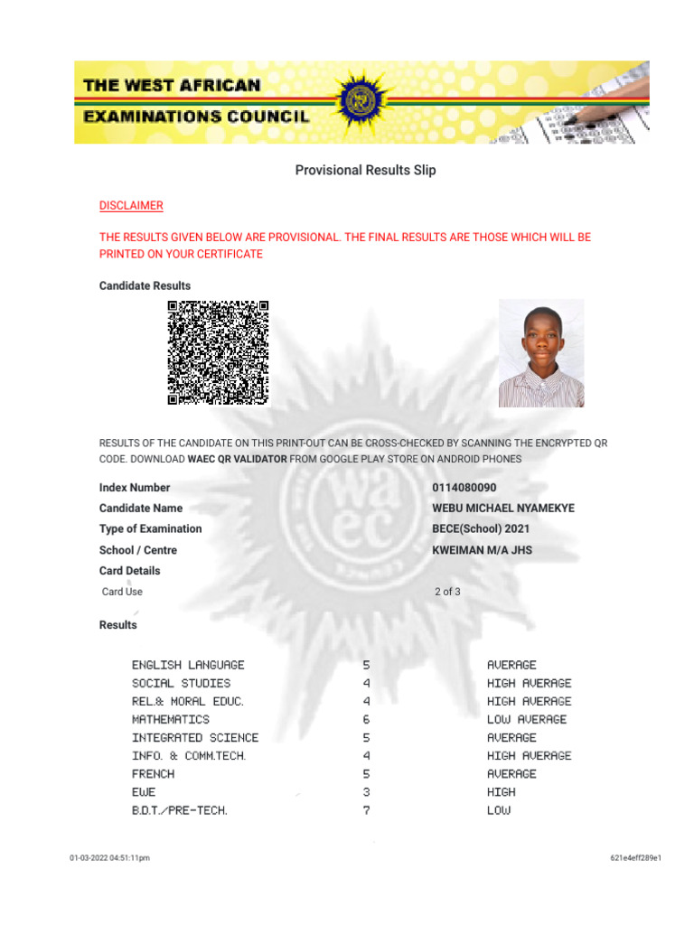 WAEC Candidate EResults | Download Free PDF | Computing