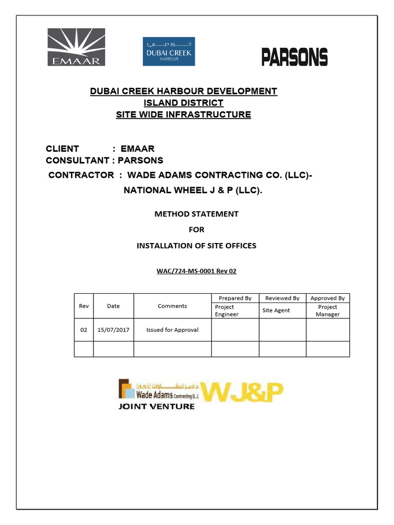 Site Office Installation Guide | PDF | Consultant | Safety