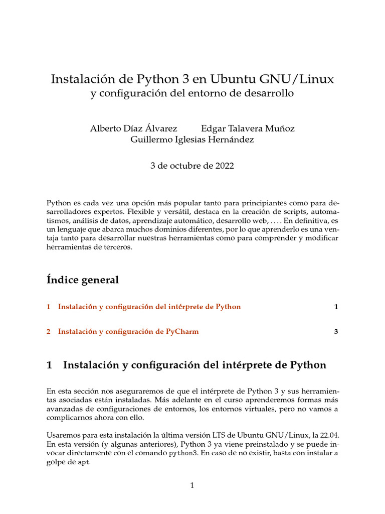 Guia_Instalacion_Python_Linux | PDF | Entorno de desarrollo integrado | Python (lenguaje de ...