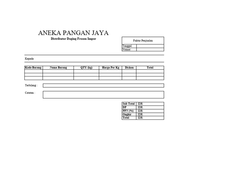 Contoh Invoice | PDF