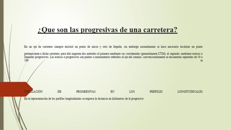 Que Son Las Progresivas de Una Carretera | PDF
