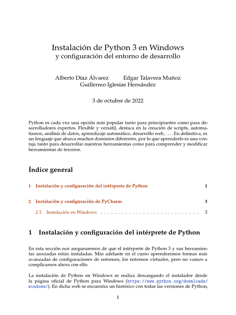 Guia Instalacion Python Windows | PDF | Entorno de desarrollo integrado | Ciencias de la Computación