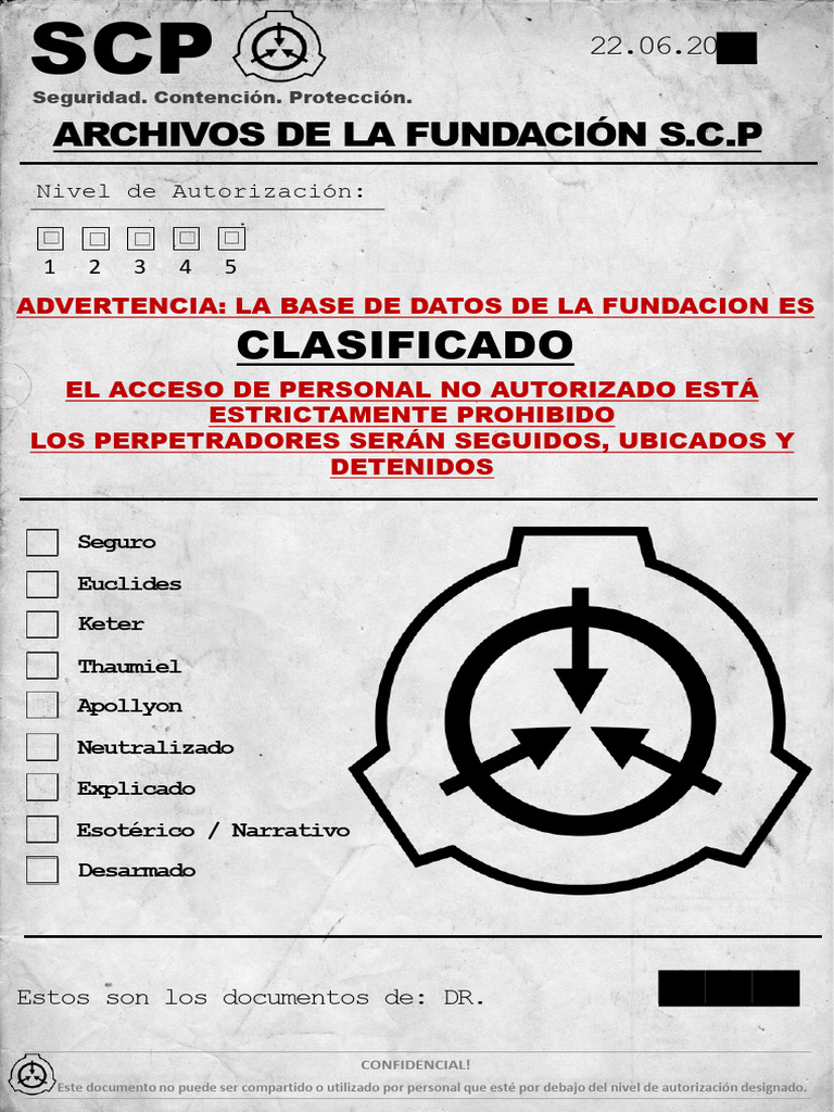 Plantilla SCP | PDF