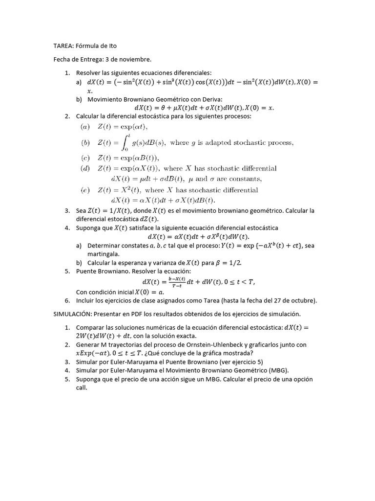 Formula Ito | PDF
