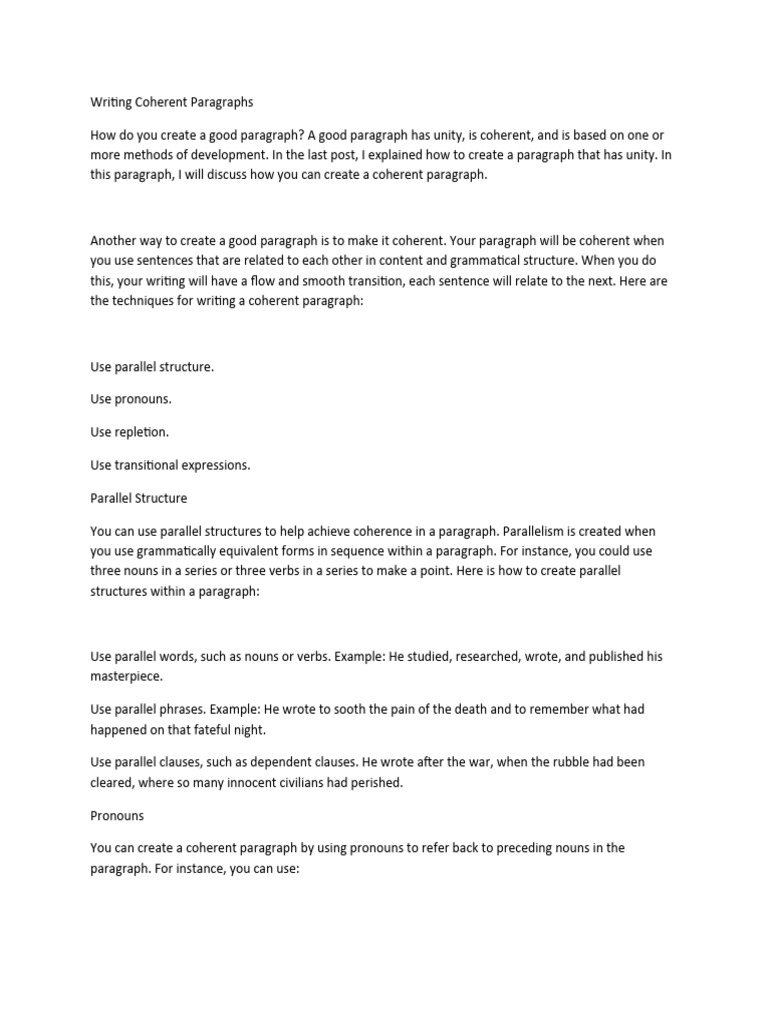 Writing Coheren-WPS Office | Download Free PDF | Phrase | Pronoun