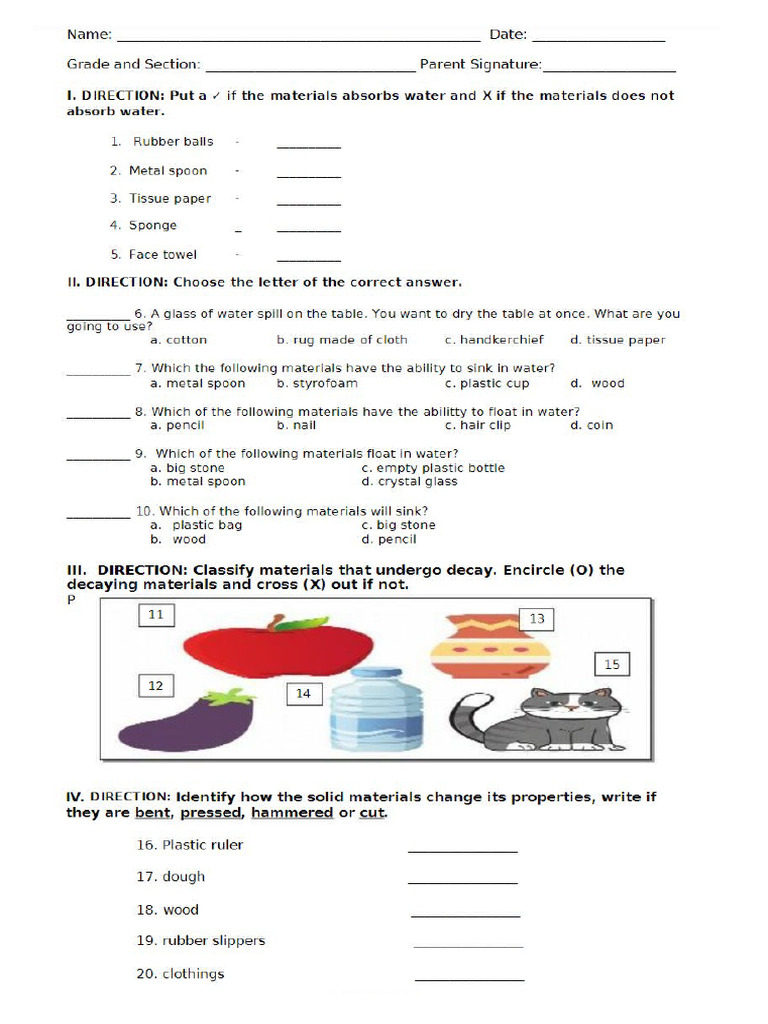 Summative Test Things That Undergo Decay | PDF