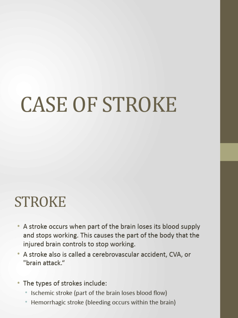Case of Stroke-1 | PDF | Stroke | Vascular Diseases