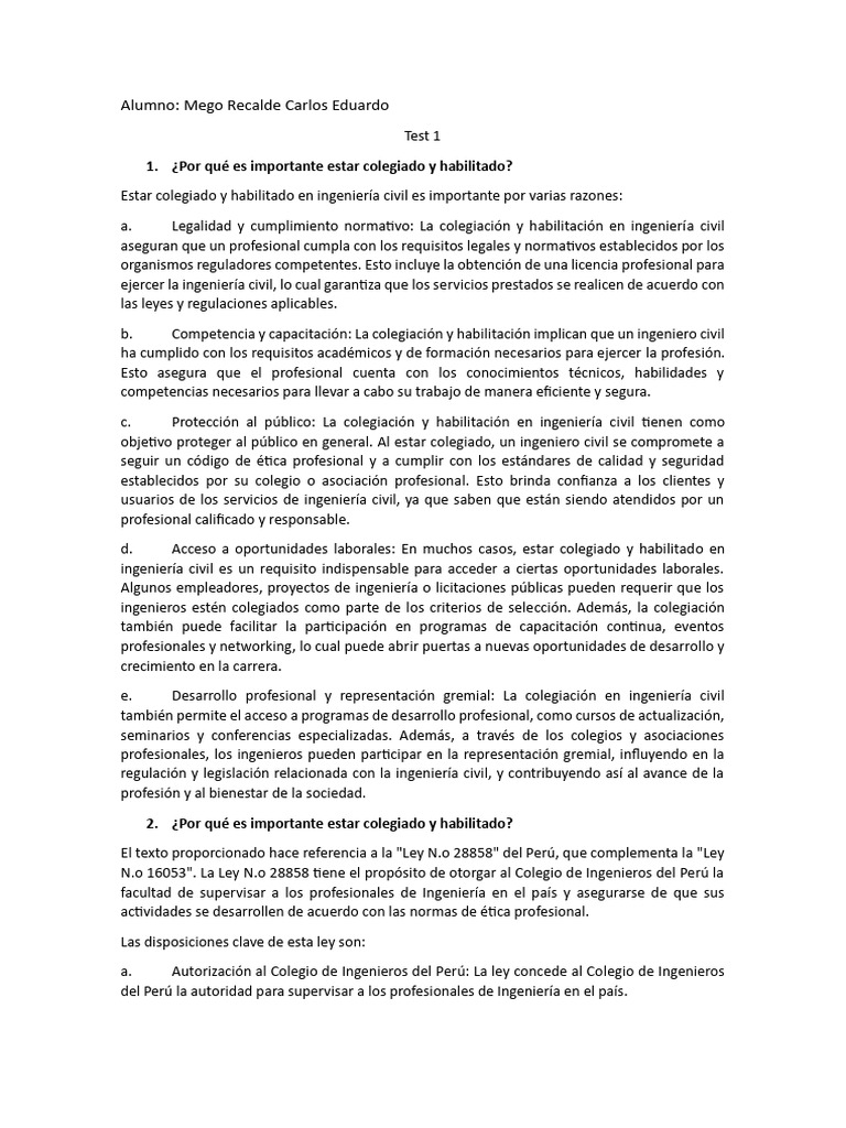 Mego Recalde Carlos Eduardo | PDF | Ingeniería | Ingeniero civil