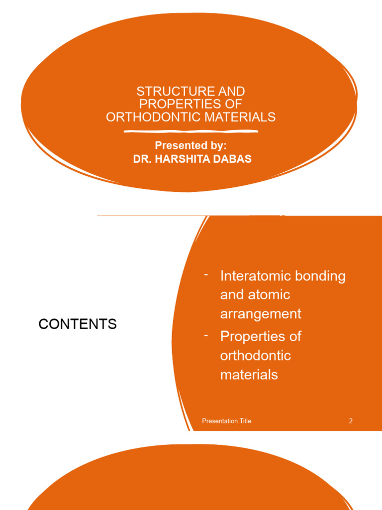 Orthodontic Materials: Structure & Properties | PDF | Deformation ...