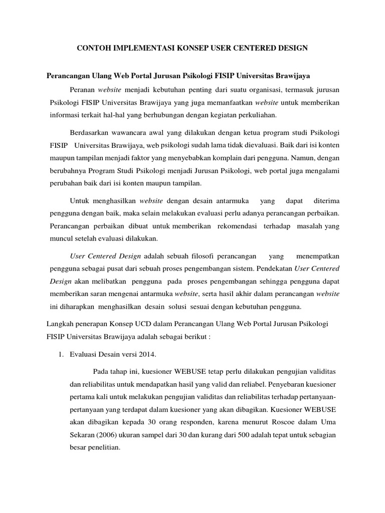 Contoh Implementasi Konsep User Centered Design (Imk) Kel 2 | PDF