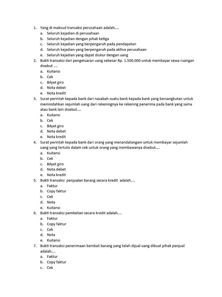 Bab 2 Mengelola Bukti Transaksi | PDF