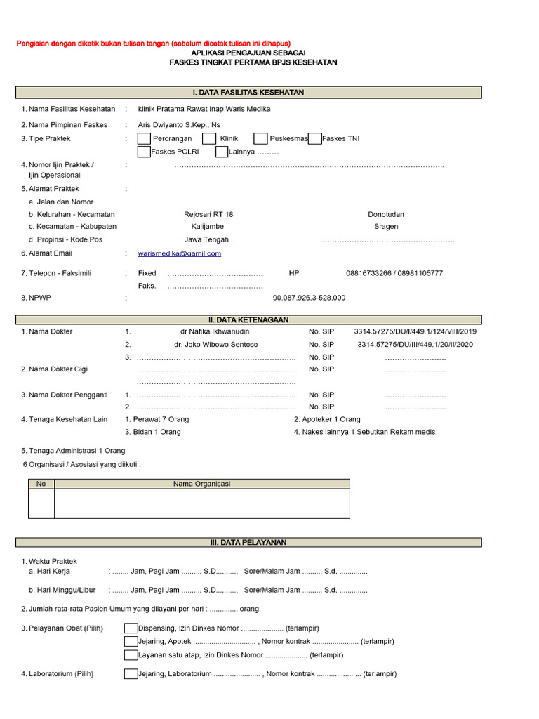 Admin 2 - Aplikasi Pengajuan FKTP | PDF