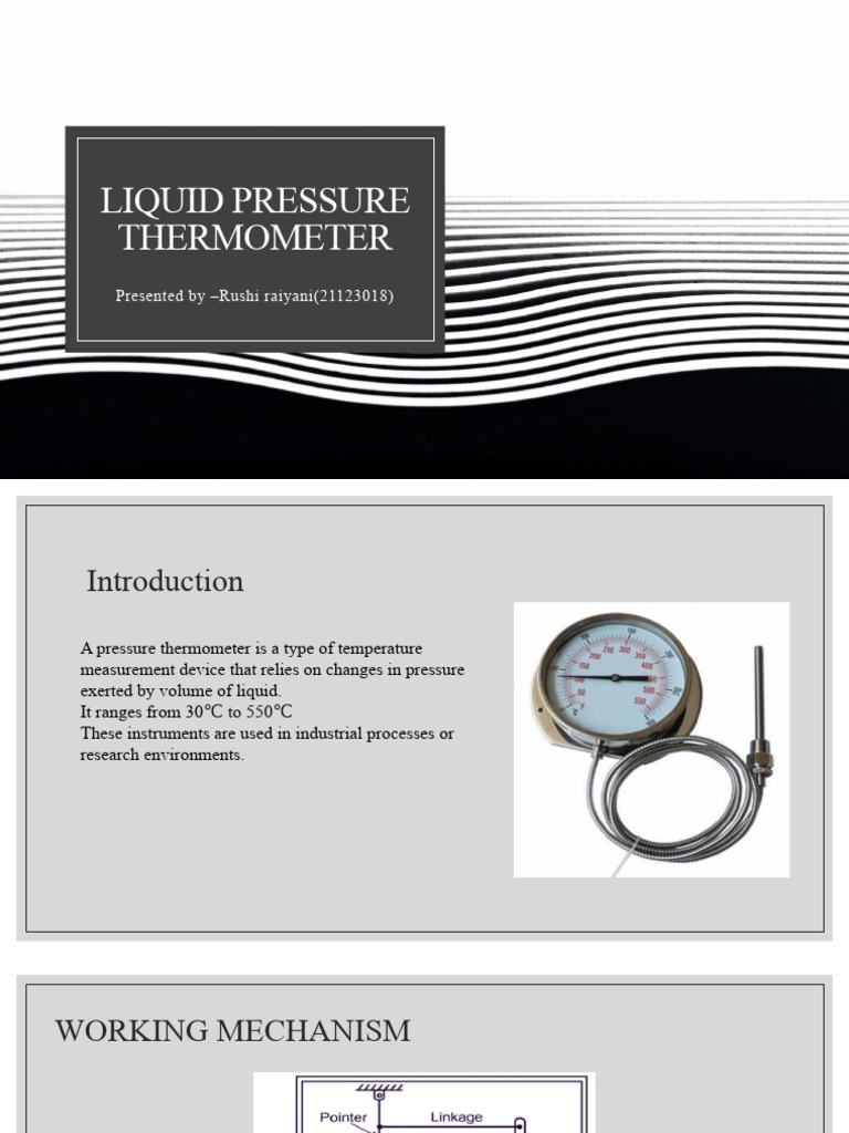 Pressure Thermometer | PDF