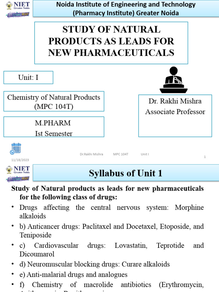 Unit1 DrRakhiMishra (2) CNP | Download Free PDF | Malaria | Chemotherapy
