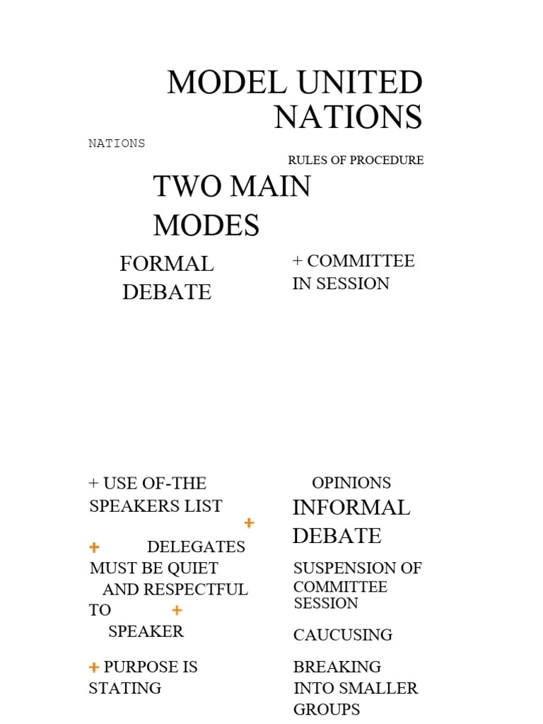 MUN Procedures | PDF | Government | Meetings
