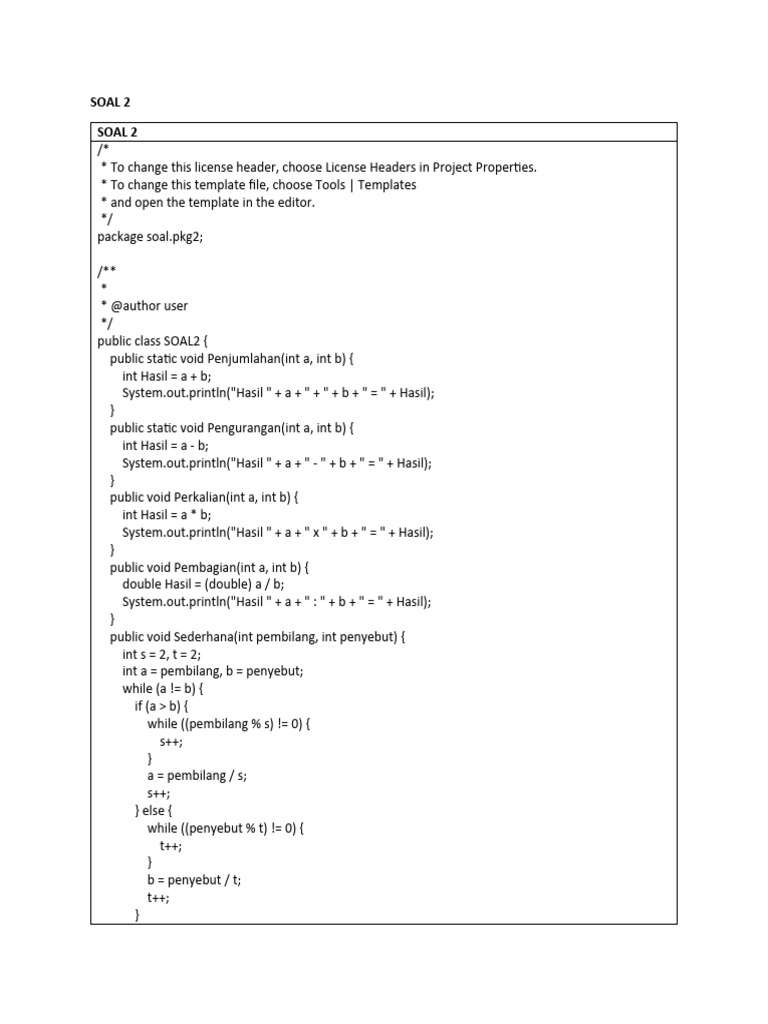 Soal 2 | Download Free PDF | Computer Engineering | Computer Programming