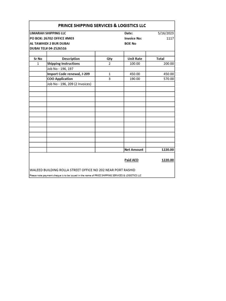 Prince Invoice | PDF