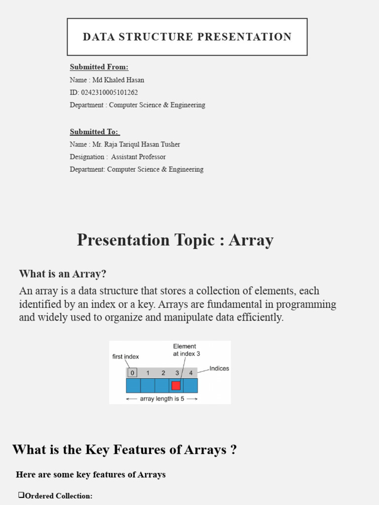 Data Structure Presentation | PDF | Database Index | Computing