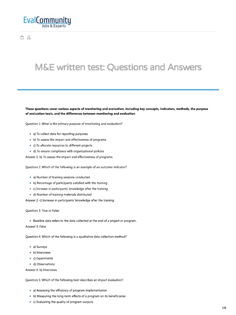 E Written Test - Questions and Answers | PDF