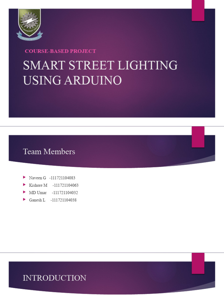 Smart Street Light Using Arduino | PDF | Street Light | Arduino
