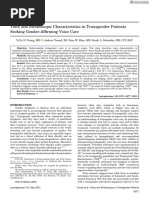 Trans Woman Voice Questionnaire Overview | PDF | Transgender | LGBTQIA+ ...