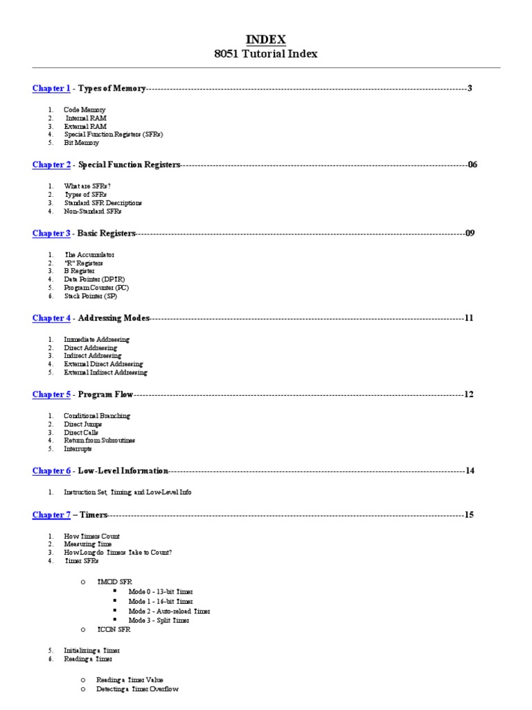 8052 PROGRAMMING Tutorials | Download Free PDF | Random Access Memory | Subroutine
