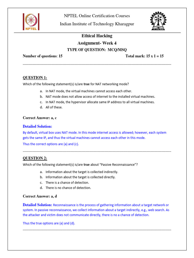 Week 4 Solution | PDF | Transmission Control Protocol | Port (Computer Networking)