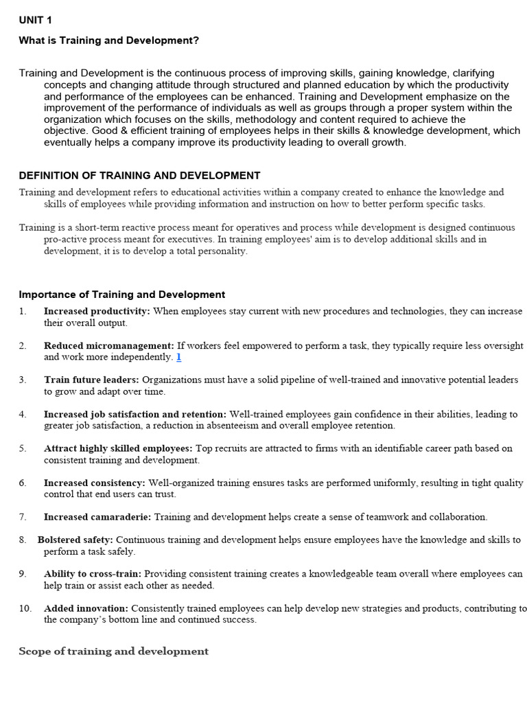 Training and Development | PDF | Learning | Self Esteem