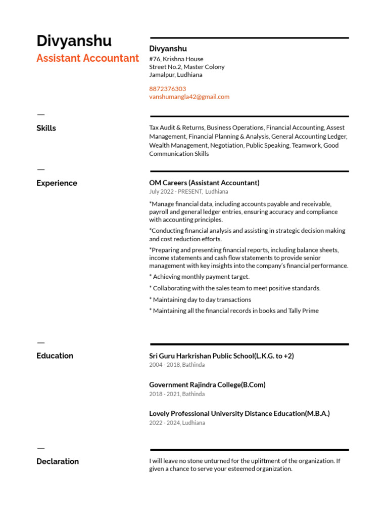 Resume 3 | PDF