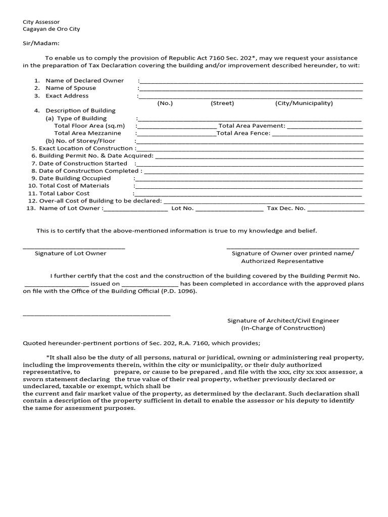 City Assessor | Download Free PDF | Government Finances | Taxes